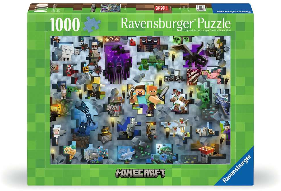 Minecraft Bendes Puzzel (1000 stukjes) - kopen bij Spellenrijk.nl