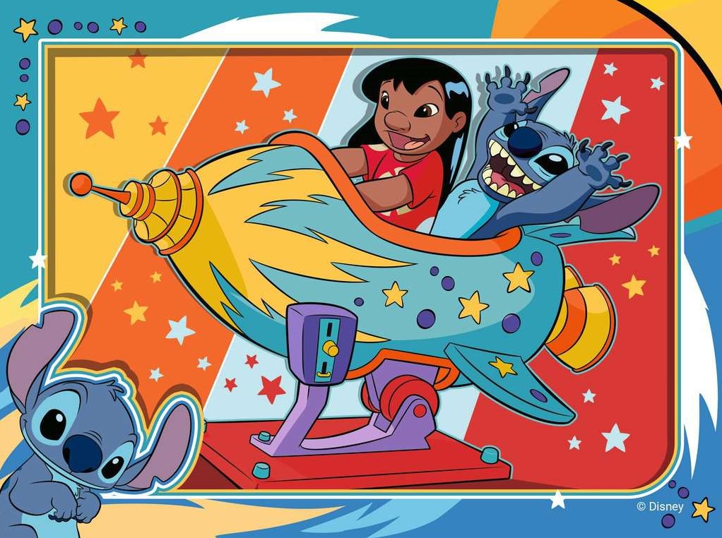 Disney Stitch Puzzel (4 in 1) - kopen bij Spellenrijk.nl