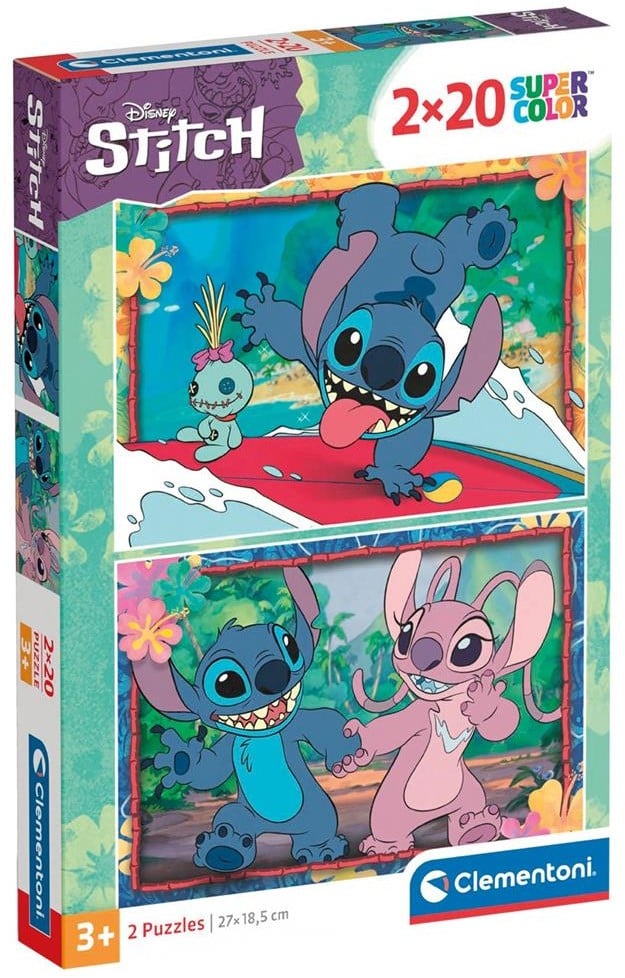 Stitch Puzzel (2x20 stukjes) - kopen bij Spellenrijk.nl