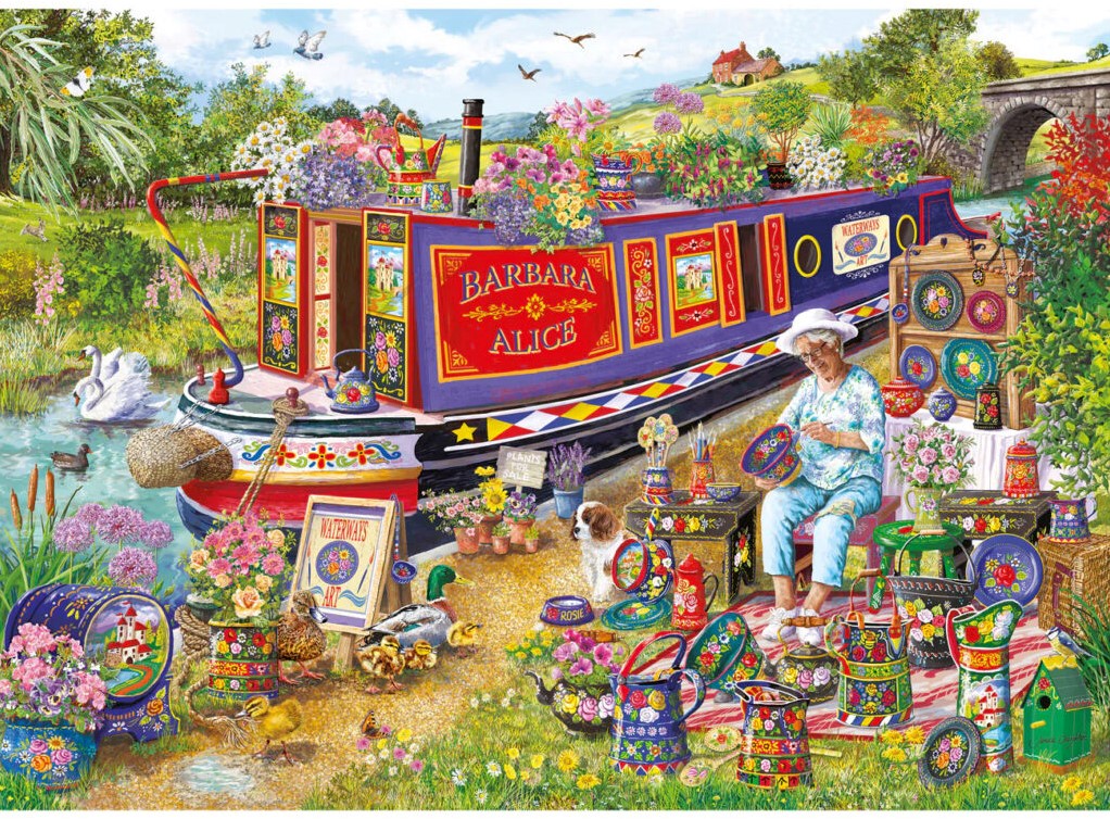 Janice Daughters- Canal Boat Blooms Puzzel (500XL stukjes) - kopen bij ...