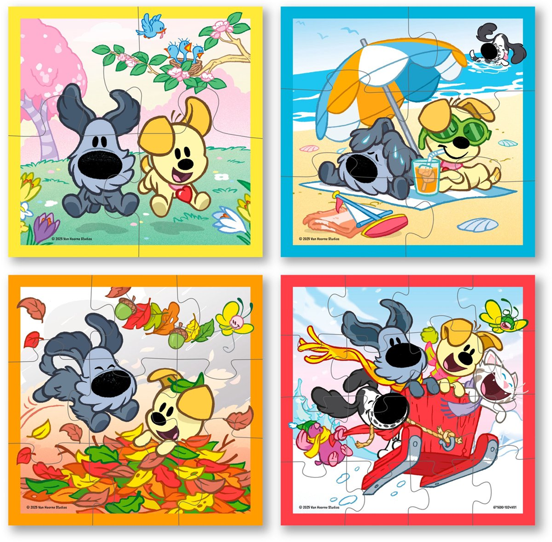 Woezel & Pip - 4 in 1 Puzzel (4 in 1 puzzel) - kopen bij Spellenrijk.nl