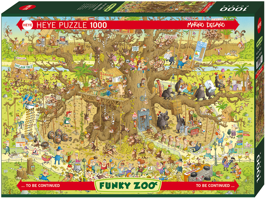 Funky Zoo - Monkey Habitat Puzzel (1000 stukjes) - kopen bij Spellenrijk.nl