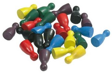 Halma Kegels / Pionnen Normaal (120 stuks) - kopen bij Spellenrijk.nl