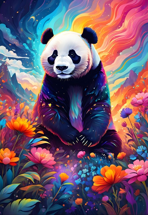 Colorful Panda Puzzel (1000 stukjes) - kopen bij Spellenrijk.nl