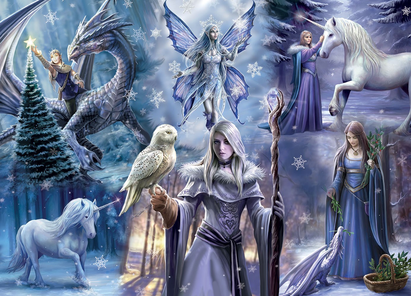 Anne Stokes - Winter Fantasy Puzzel (1000 stukjes) - kopen bij ...