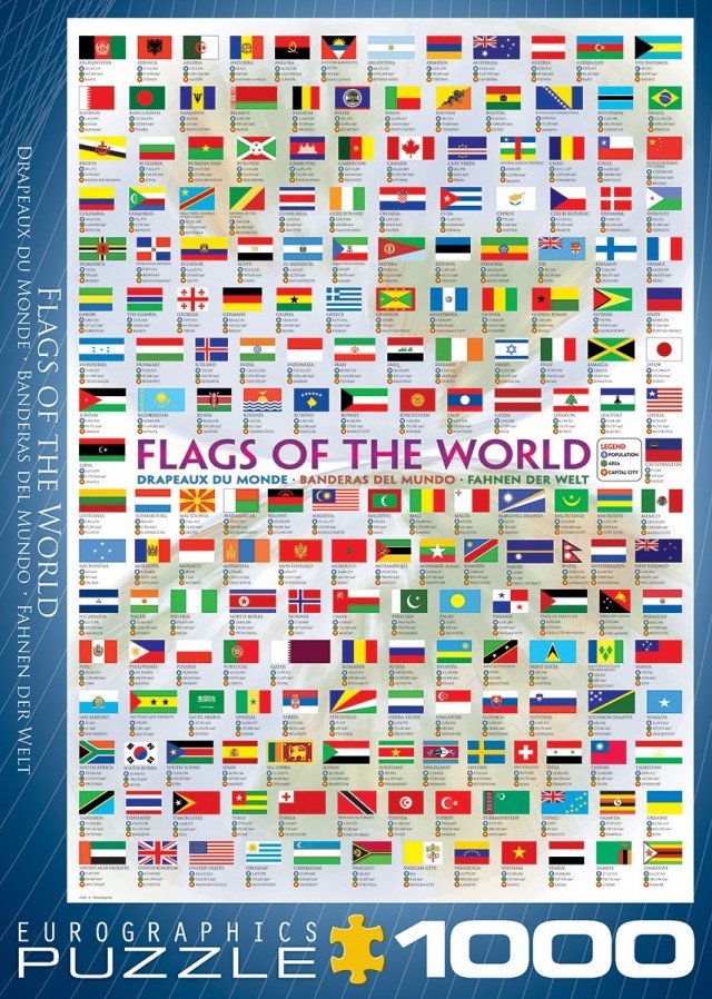 Flags of the World Puzzel (1000 stukjes) - kopen bij Spellenrijk.nl