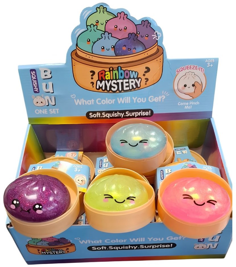Dumpling Squishy Gel Glitter (8,5 cm) - kopen bij Spellenrijk.nl