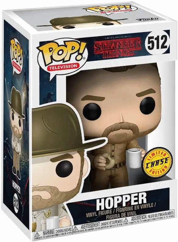 Funko Pop! - Stranger Things Hopper with Donut Chase Variant #512 ...